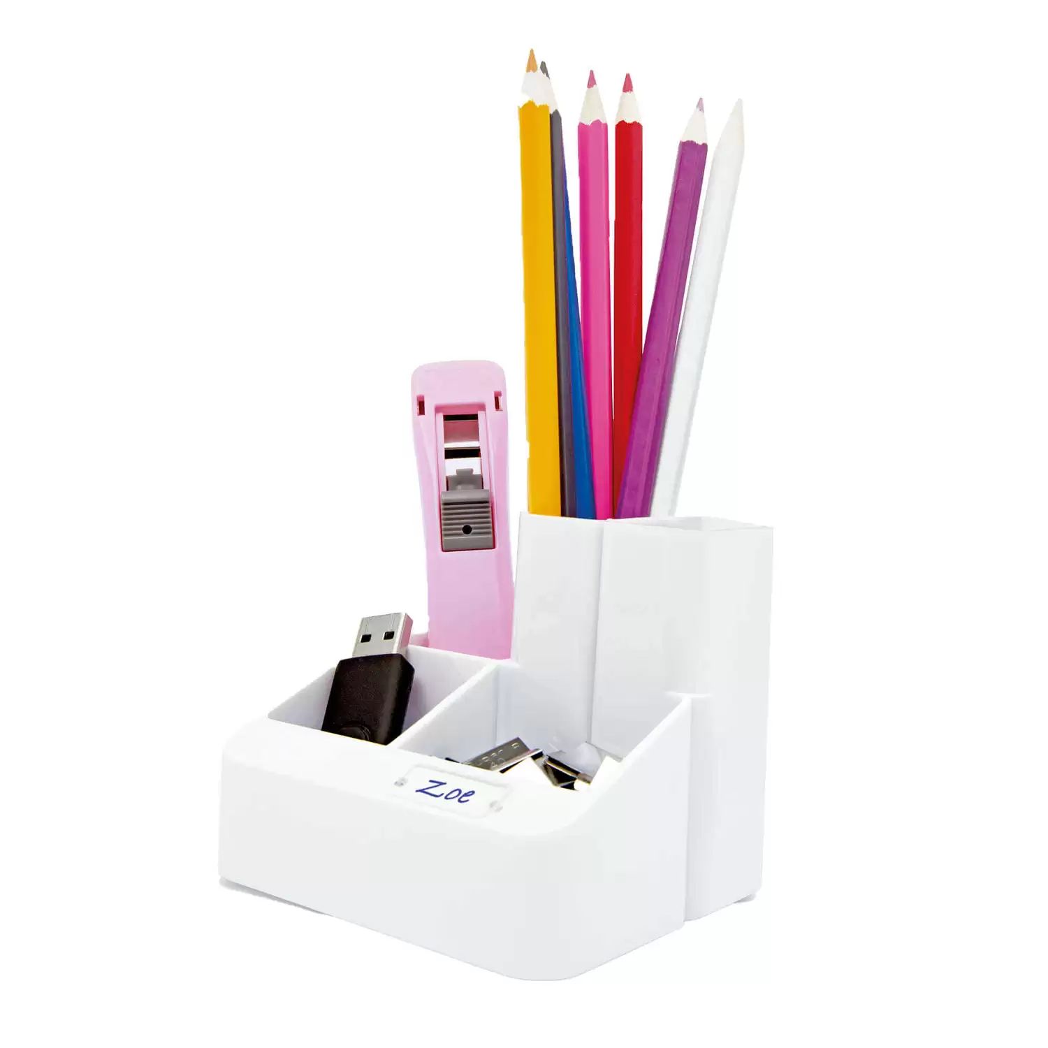 White Desk Tidy Organiser Gompels Care Education Supplies