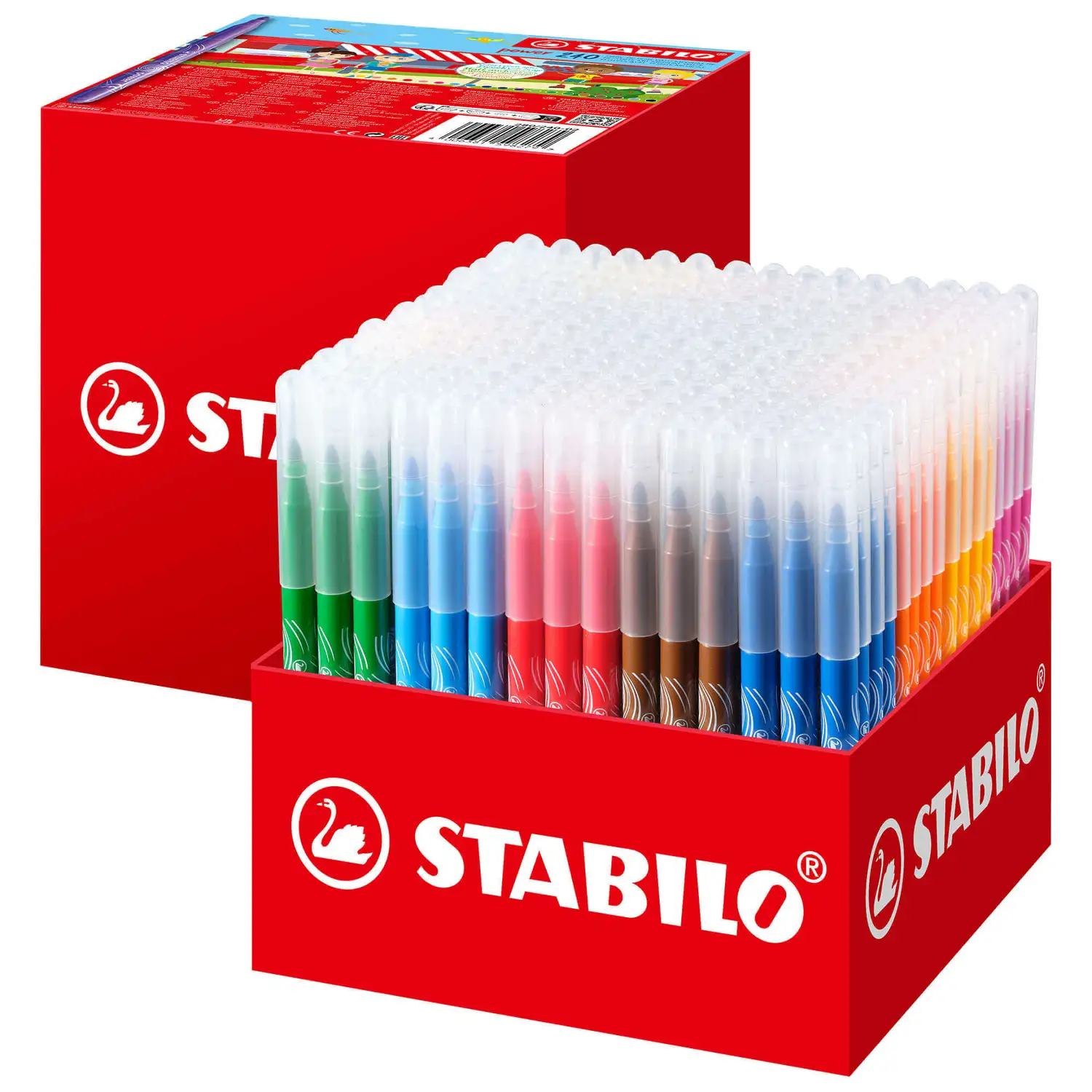 Stabilo Power Fibre Tip Colouring Pens Assorted 240 Pack - Gompels ...
