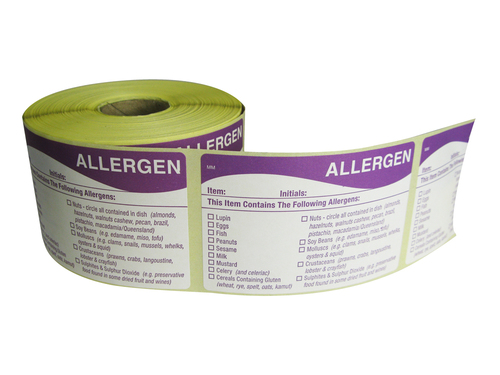 Removable Allergen Food Prep Label 51 x 76mm 500 - Gompels HealthCare
