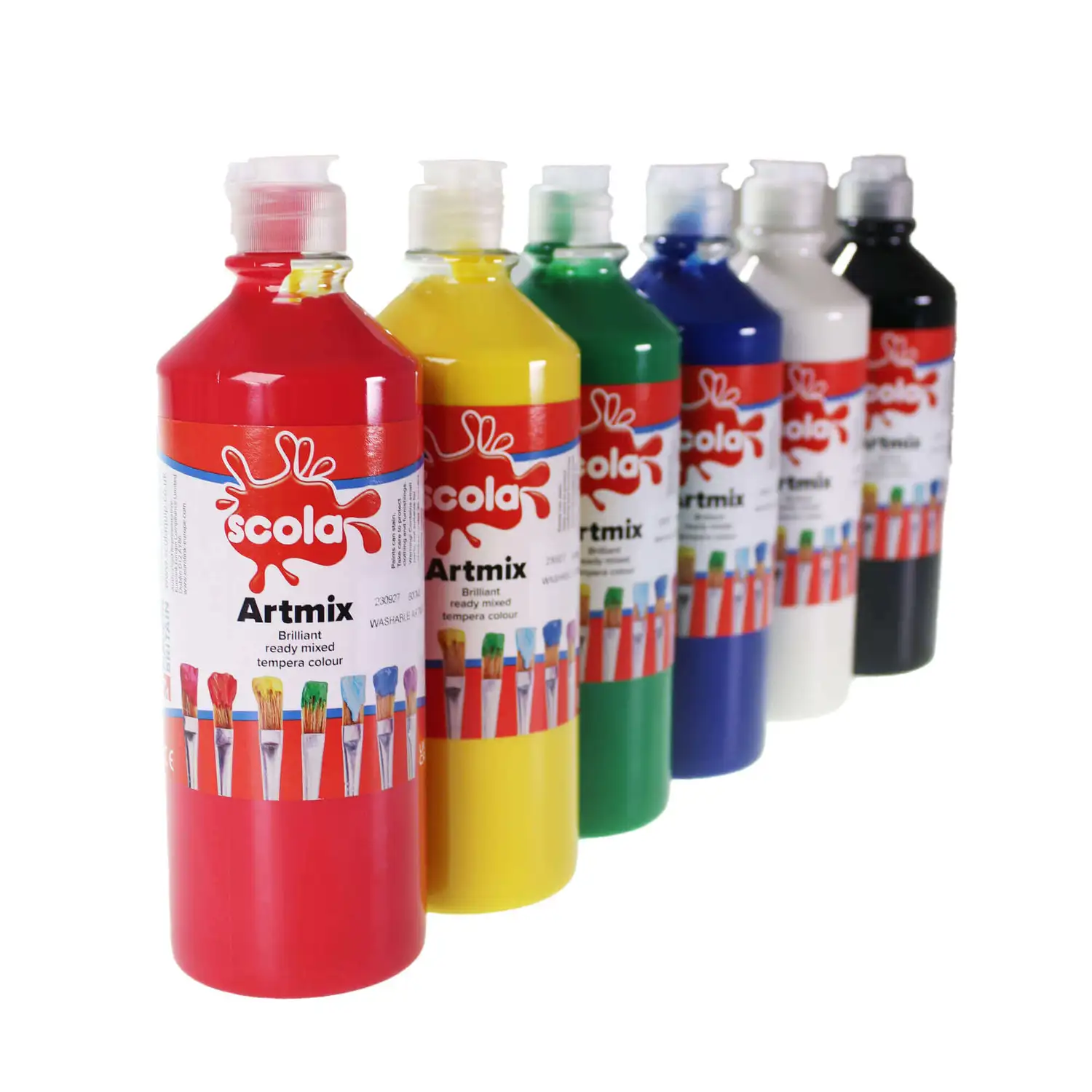Assorted Washable Paint 600ml 6 Pack - Gompels | Care & Education Supplies