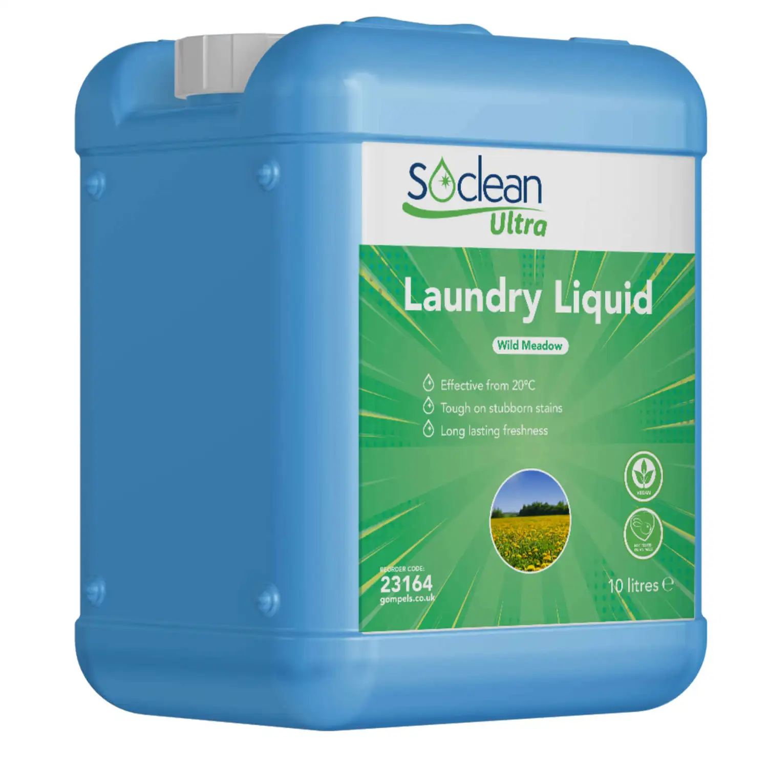 Soclean Ultra Liquid Laundry Detergent 10 Litre - Gompels | Care ...