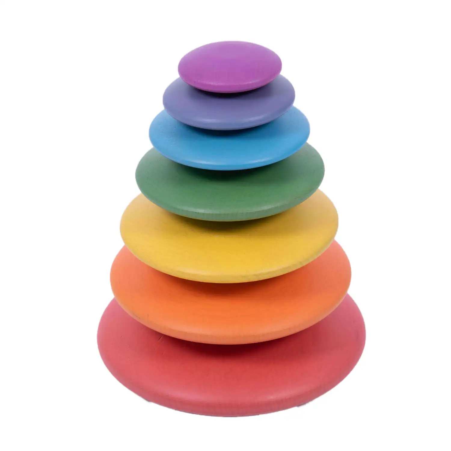 Rainbow Wooden Buttons 7 Pack - Gompels | Care & Education Supplies
