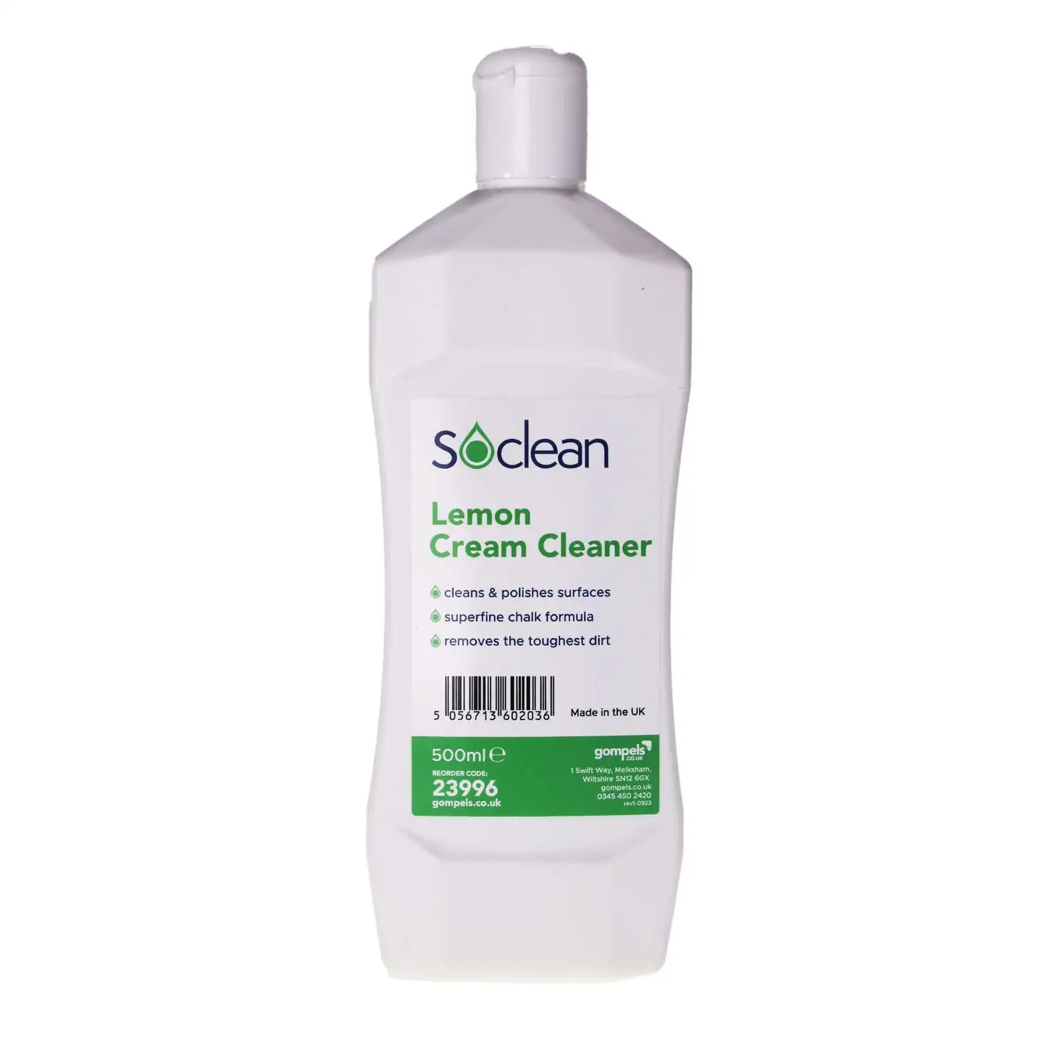 Soclean Lemon Cream Cleaner 500ml 12 Pack - Gompels | Care & Education ...