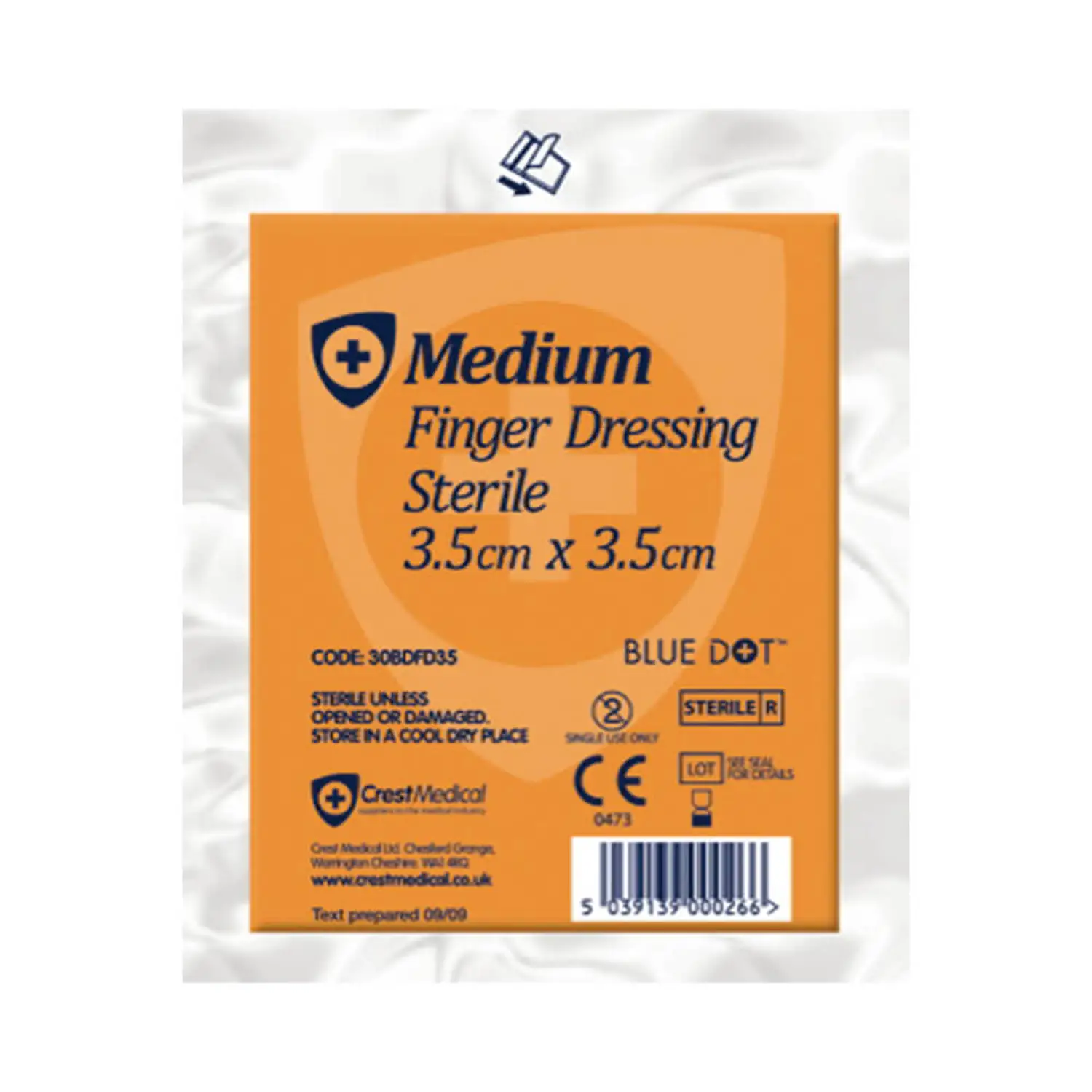 Finger Dressing 3.5cmx3.5cm 10 Pack - Gompels | Care & Education Supplies