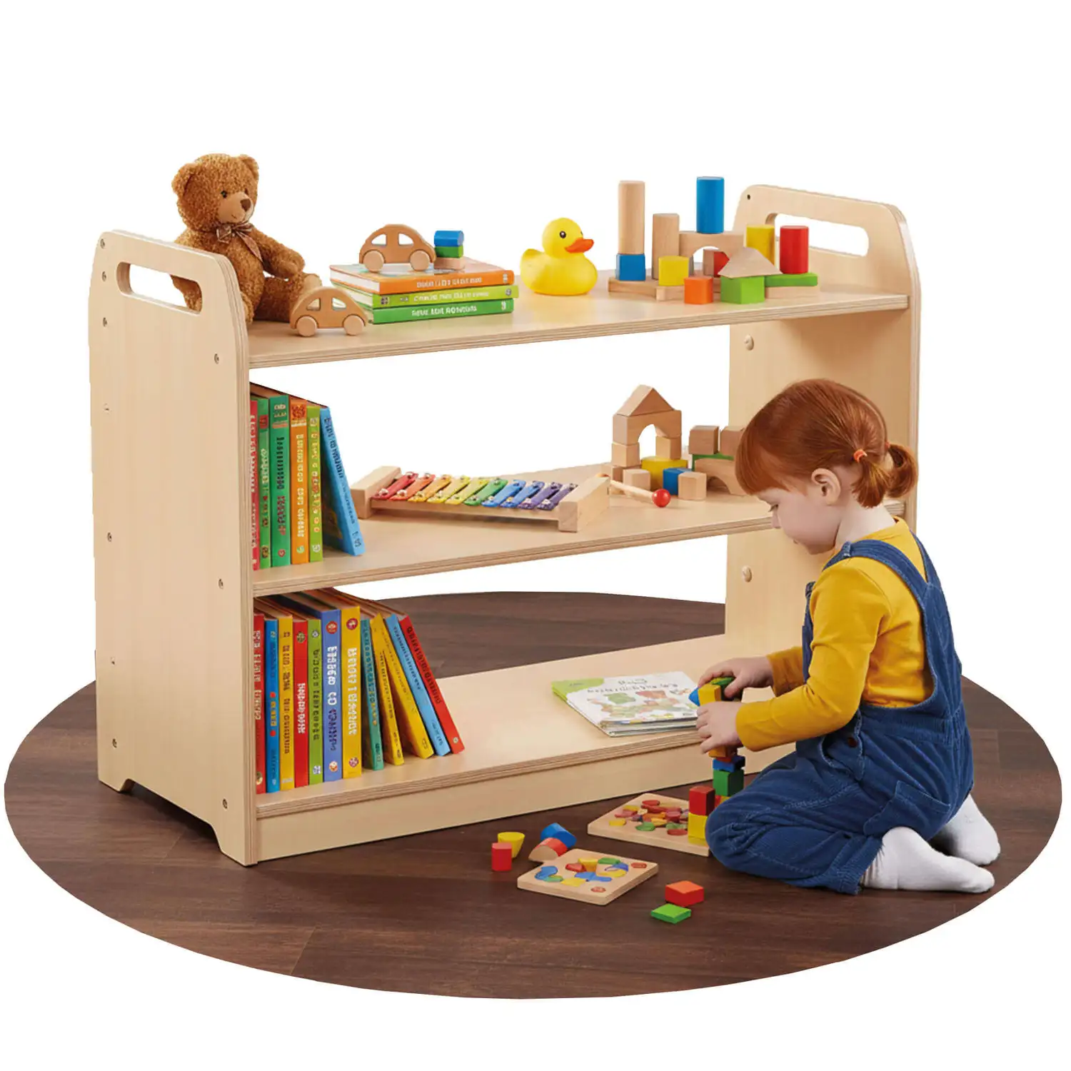 Wooden Open Storage Unit 3 Shelves - Gompels | Care & Education Supplies