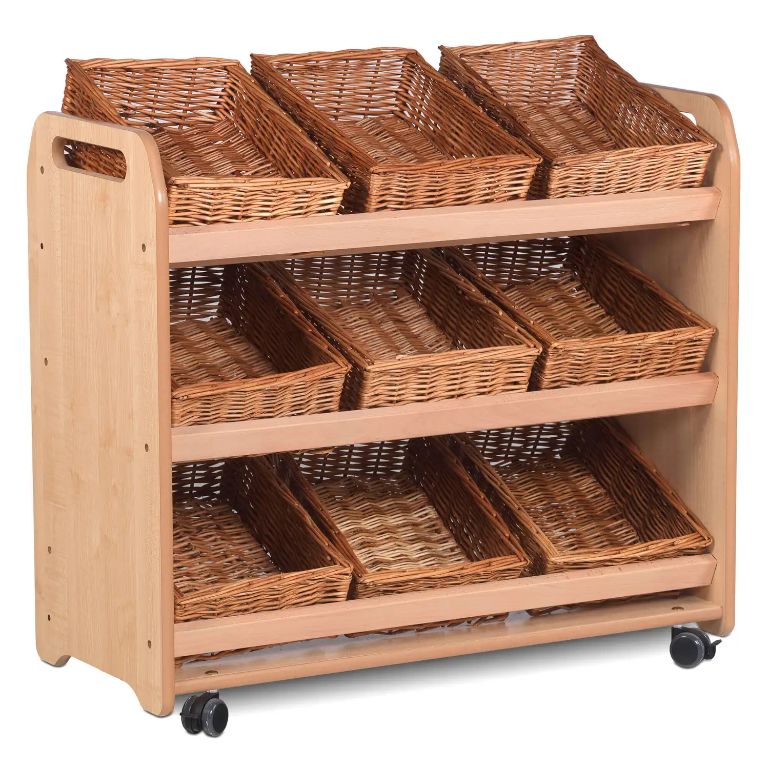 Tilt Tote Storage Trolley 750x900mm With 9 Baskets - Gompels | Care ...