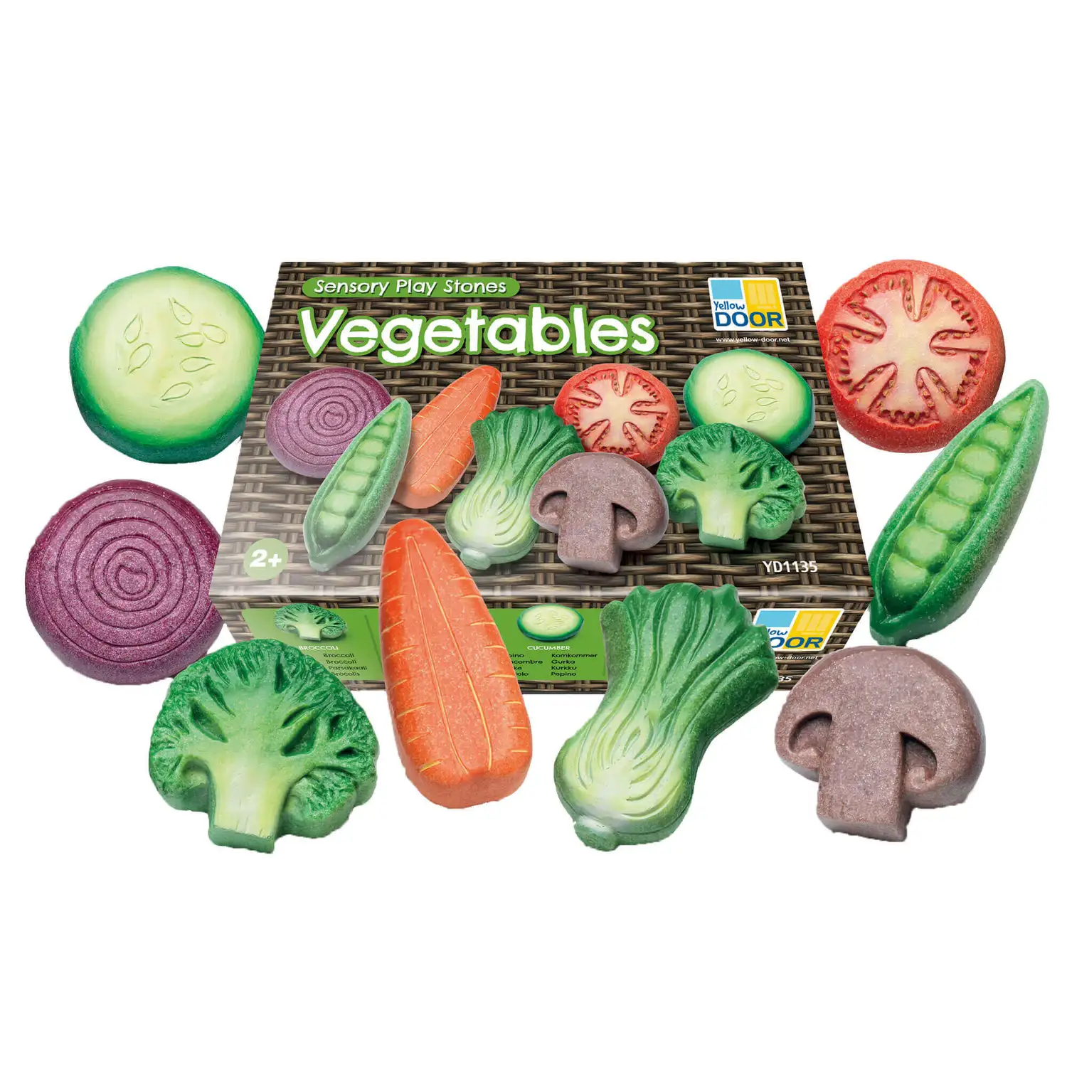Sensory Play Vegetable Stones 8 Pack - Gompels | Care & Education Supplies