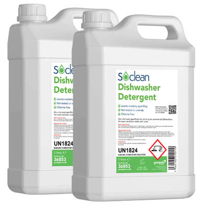 Soclean Dishwasher Detergent 5 Litre 2 Pack - Gompels HealthCare