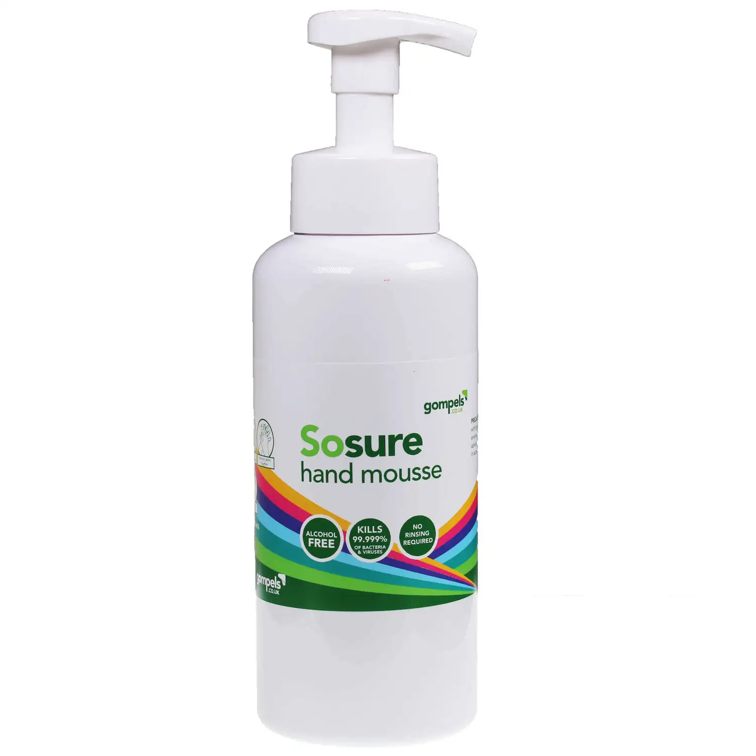 Sosure Foaming Hand Sanitiser Mousse 500ml - Gompels | Care & Education ...