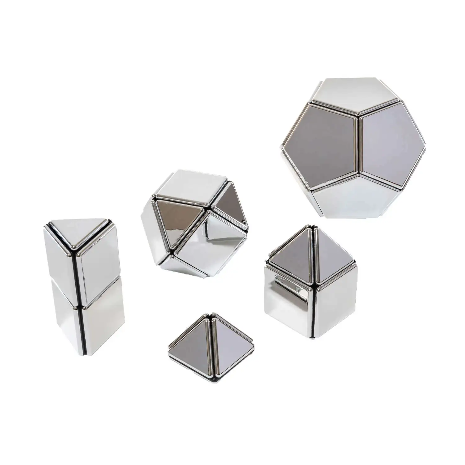 Mirrored Magnetic Polydron 48 Pack - Gompels | Care & Education Supplies