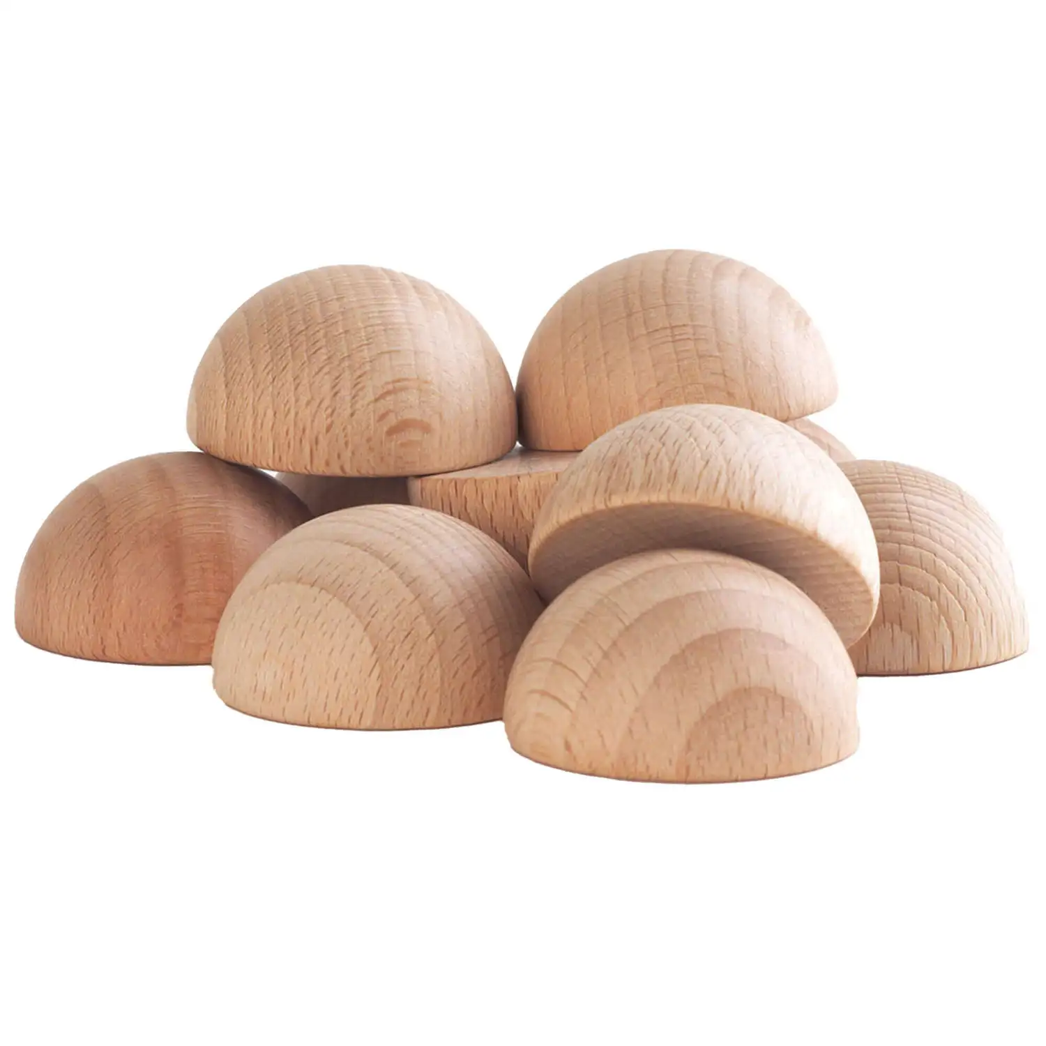 Wooden Semisphere 40mm 10 Pack - Gompels | Care & Education Supplies