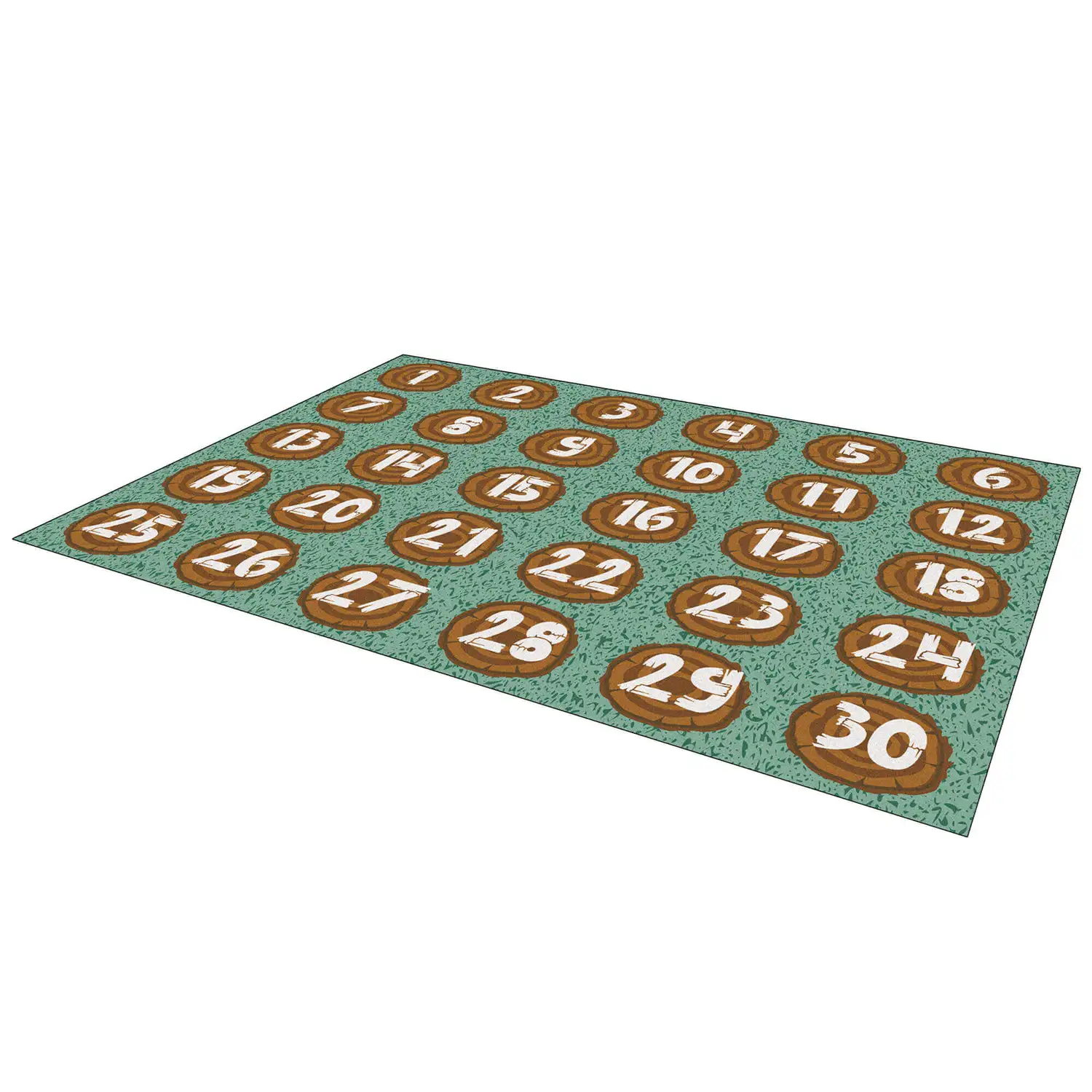 Number Logs Learning Rug 2.5m x 3.6m - Gompels | Care & Education Supplies