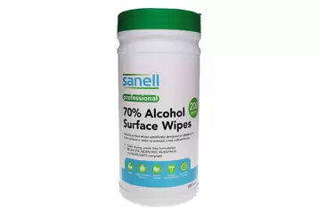 Sanell 70 Alcohol Surface Wipes 200 Pack