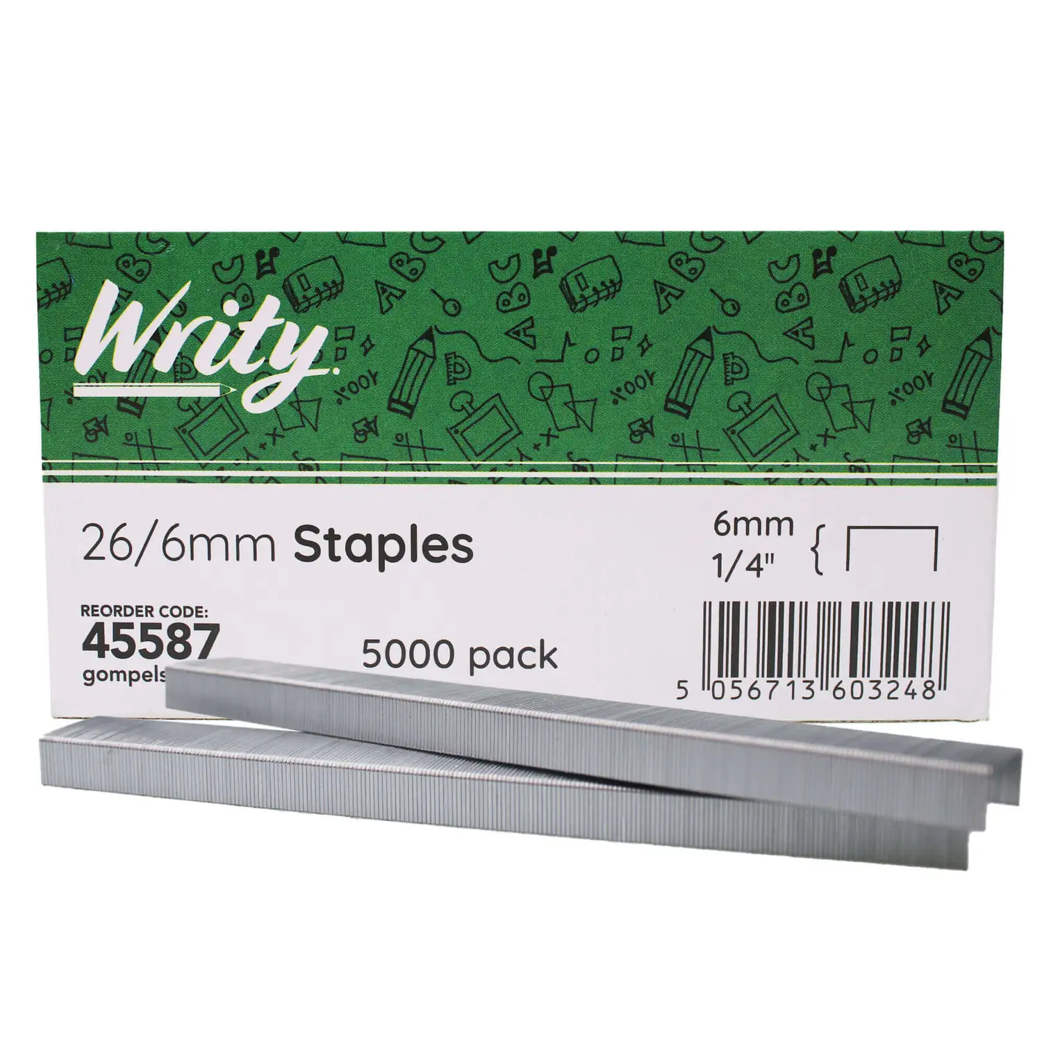 Writy Staples 26/6 5000 Pack - Gompels | Care & Education Supplies