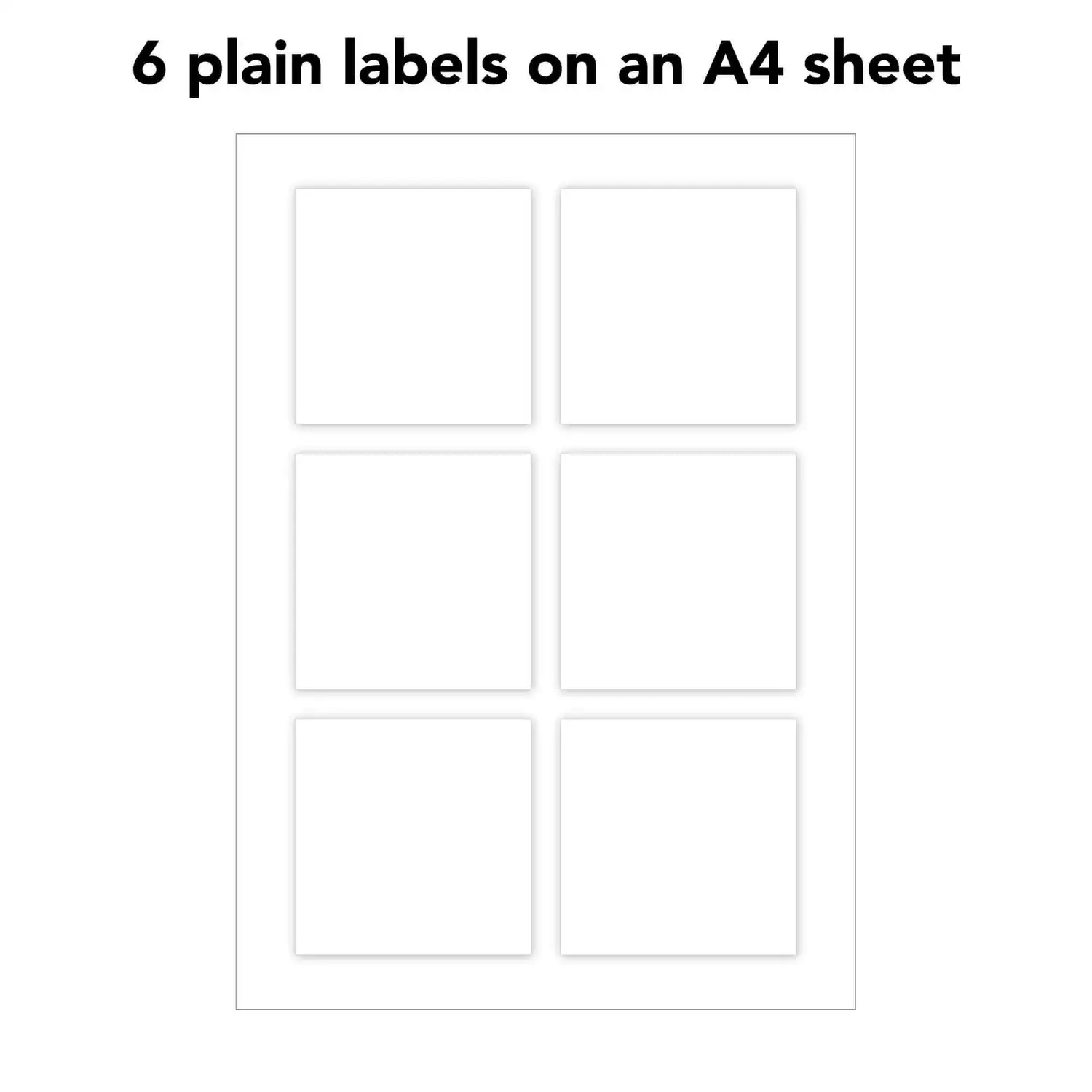 Plain Labels 6 Per Sheet - Gompels | Care & Education Supplies
