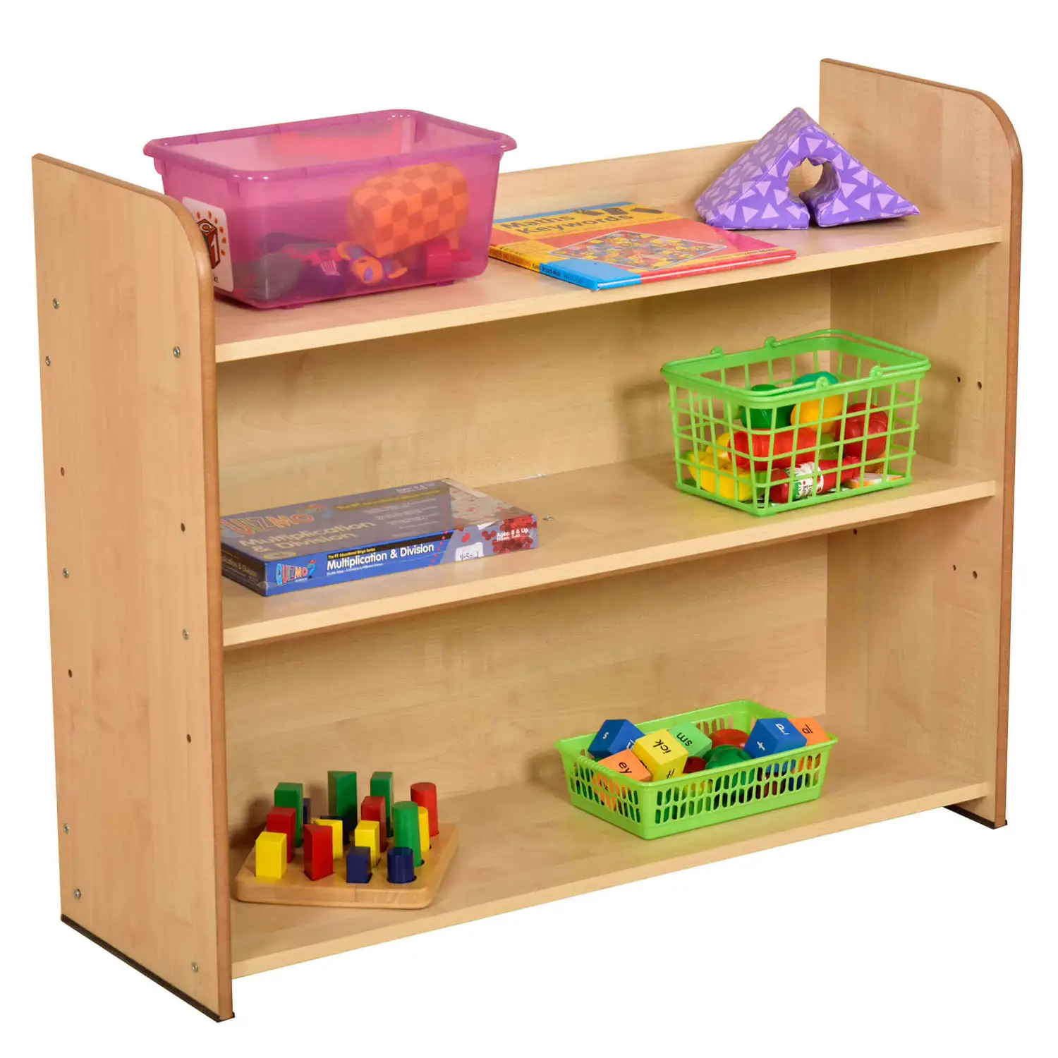3 Shelf Bookcase Maple - Gompels | Care & Education Supplies