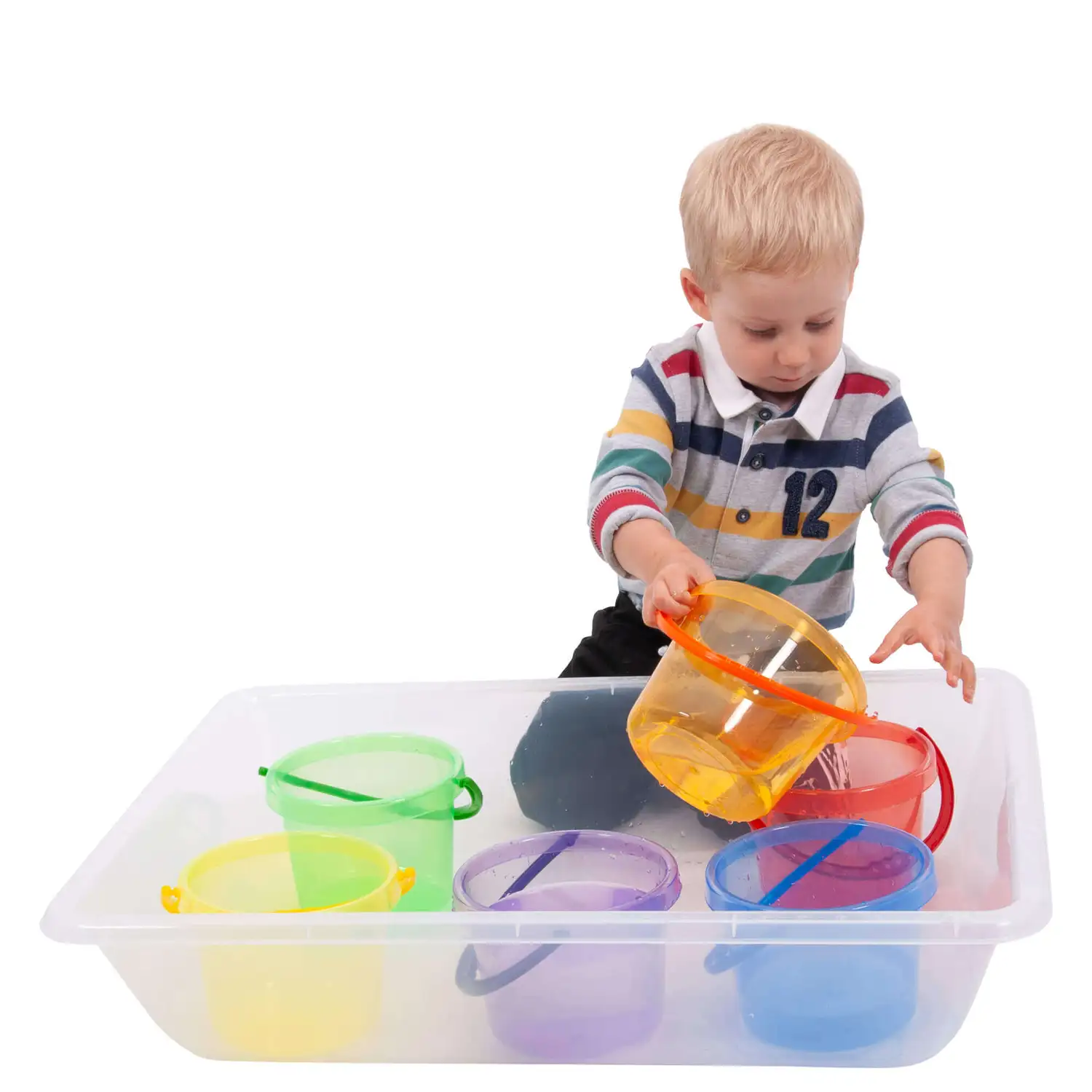 Translucent Colour Bucket 6 Pack - Gompels | Care & Education Supplies