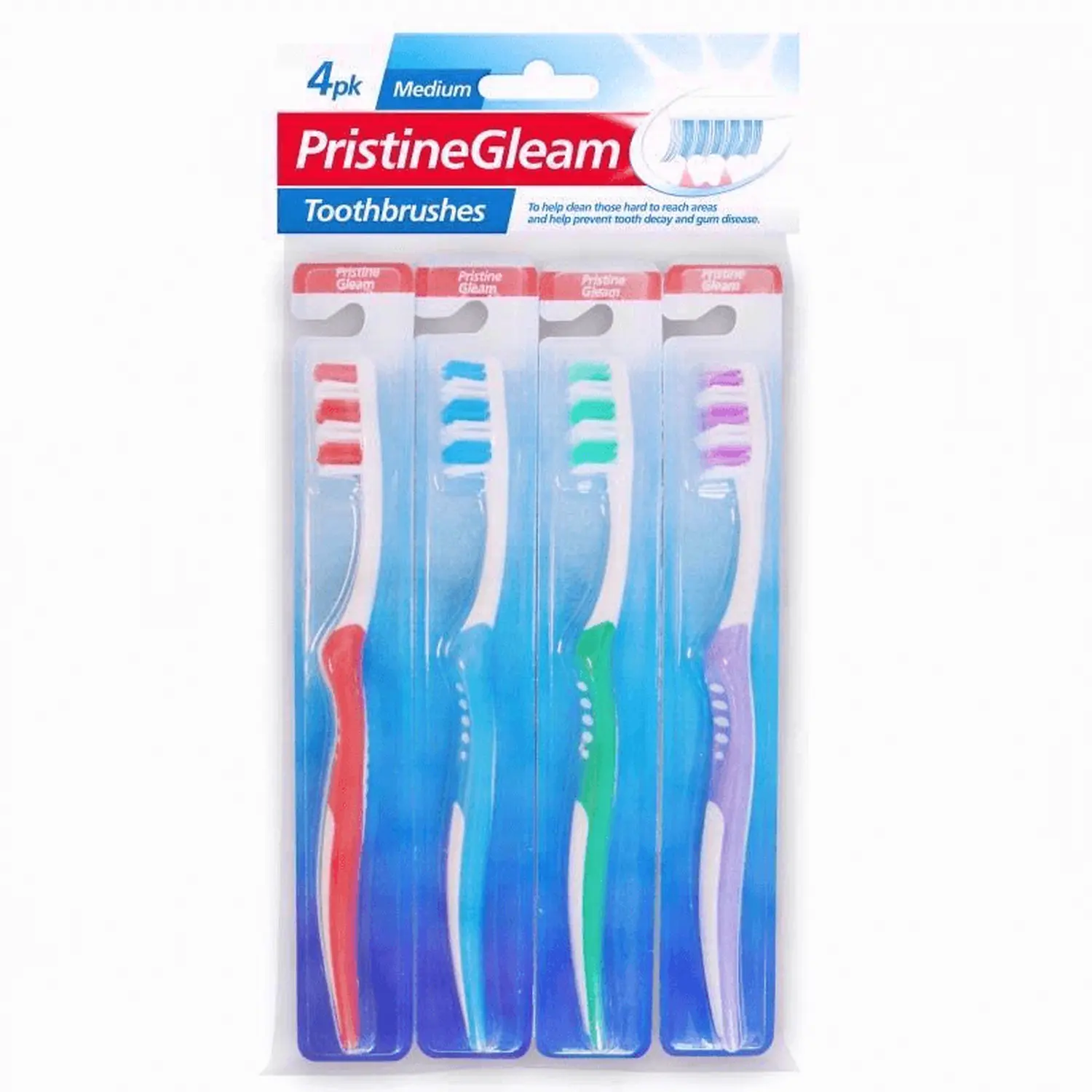 Adult Toothbrush 4 Pack - Gompels - Care & Nursery Supply Specialists