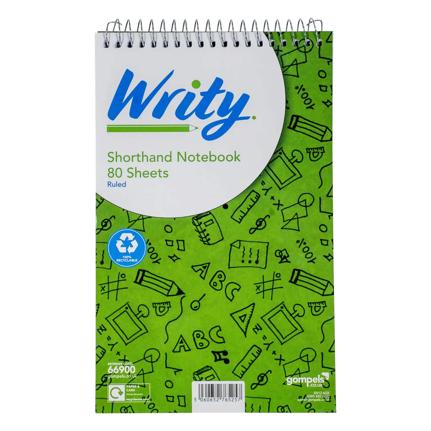 Writy Shorthand Notebook 80 Sheet 5 Pack - Gompels | Care & Education ...
