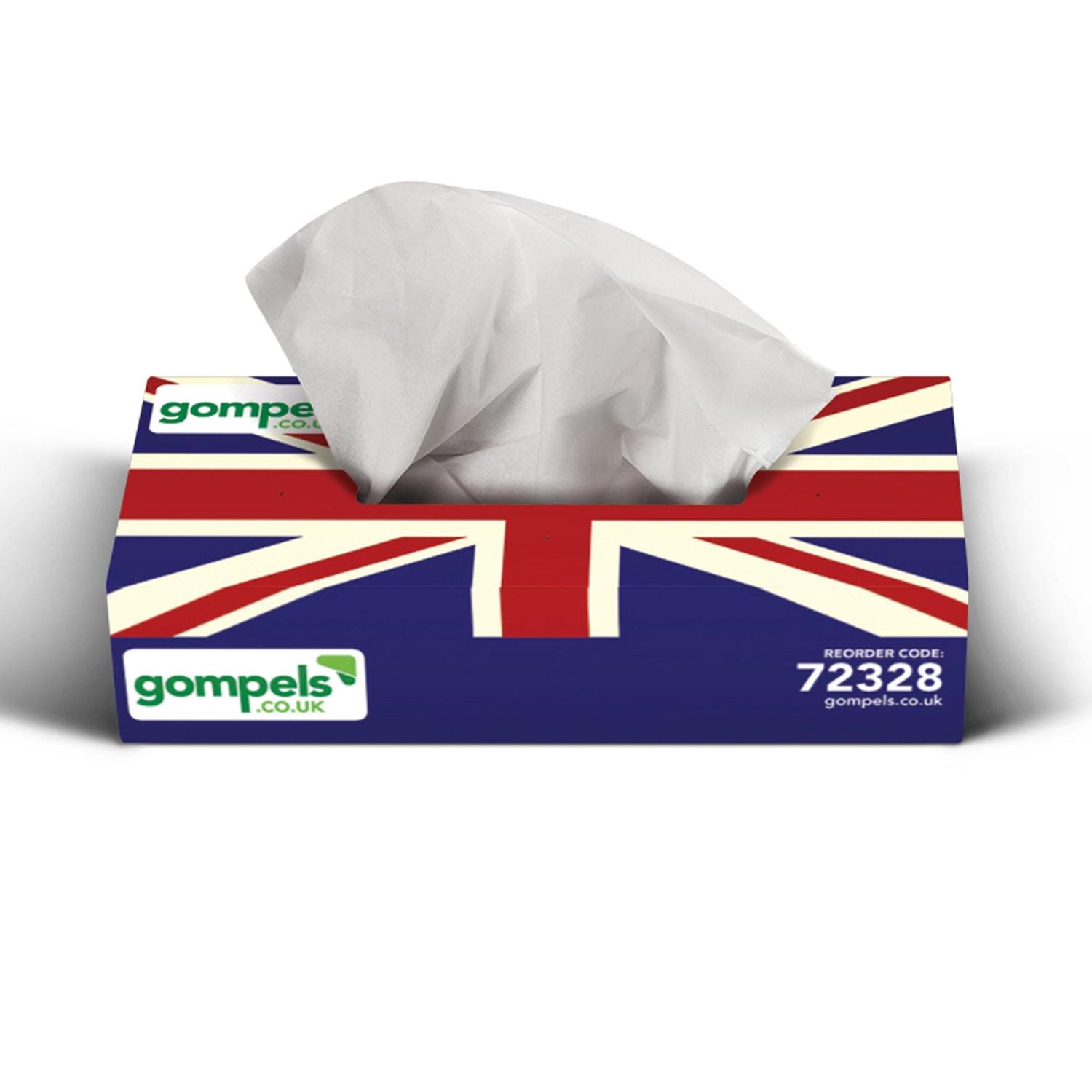Soclean Union Jack Facial Tissues 2ply 36 x 100 - Gompels | Care ...