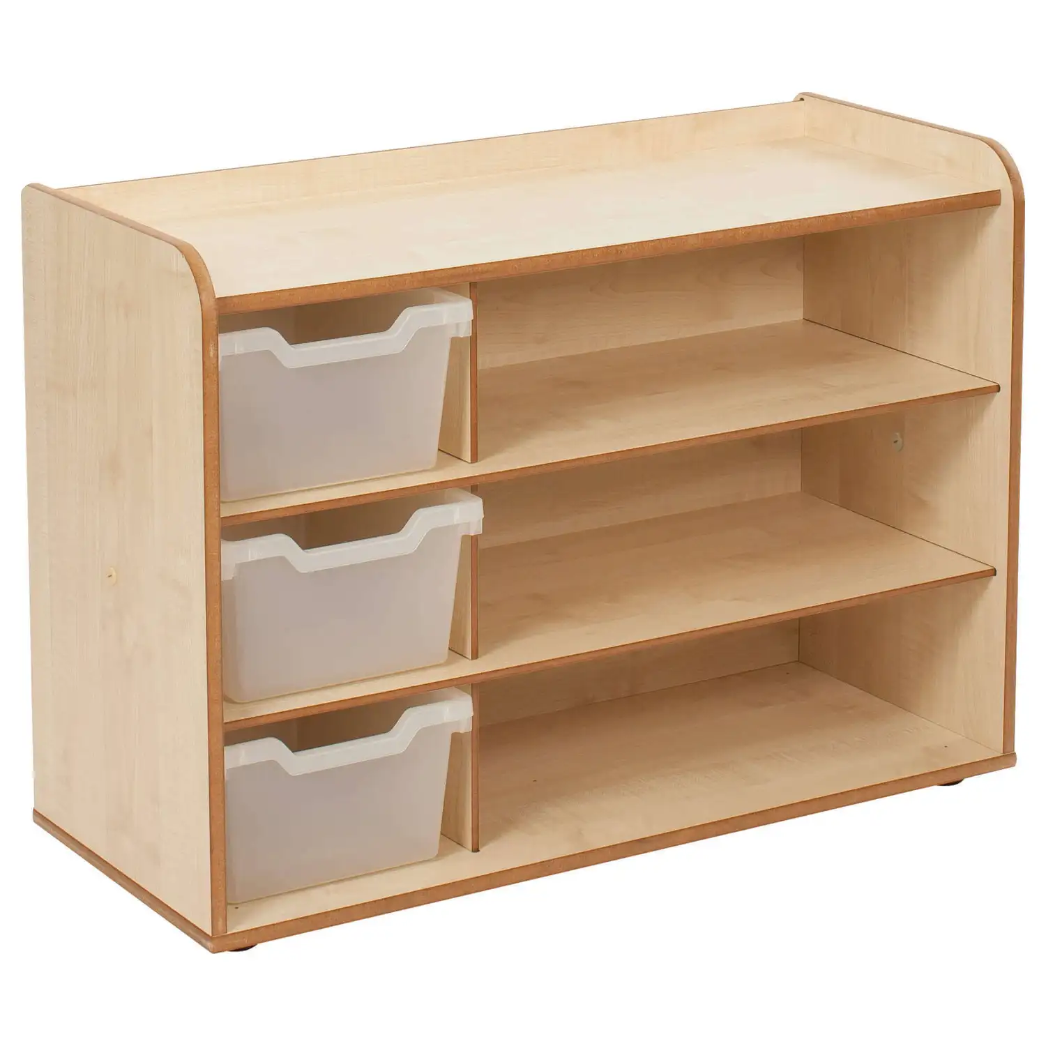Solway Shelf Unit With 3 Trays Maple - Gompels | Care & Education Supplies