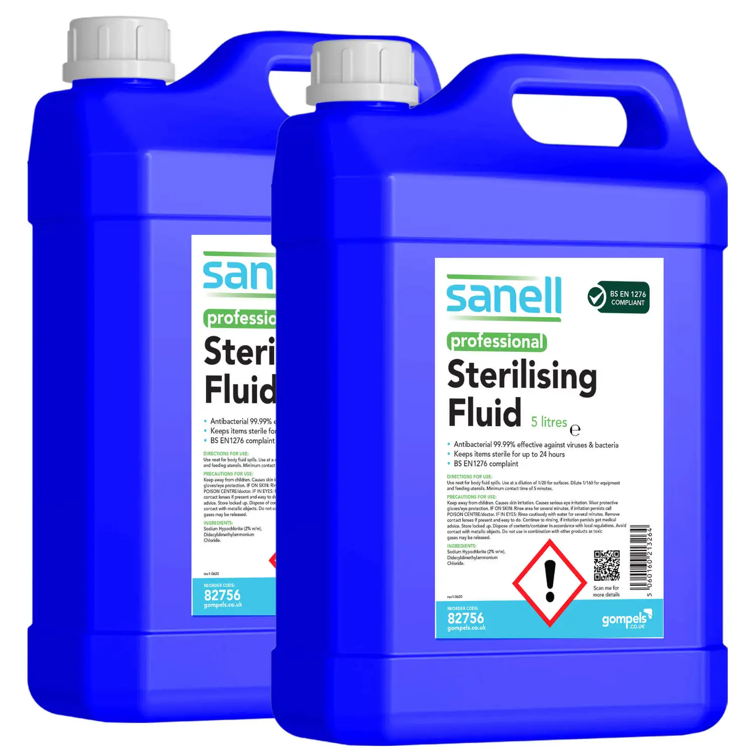 Sanell Sterilising Fluid 5 Litre 2 Pack - Gompels | Care & Education ...