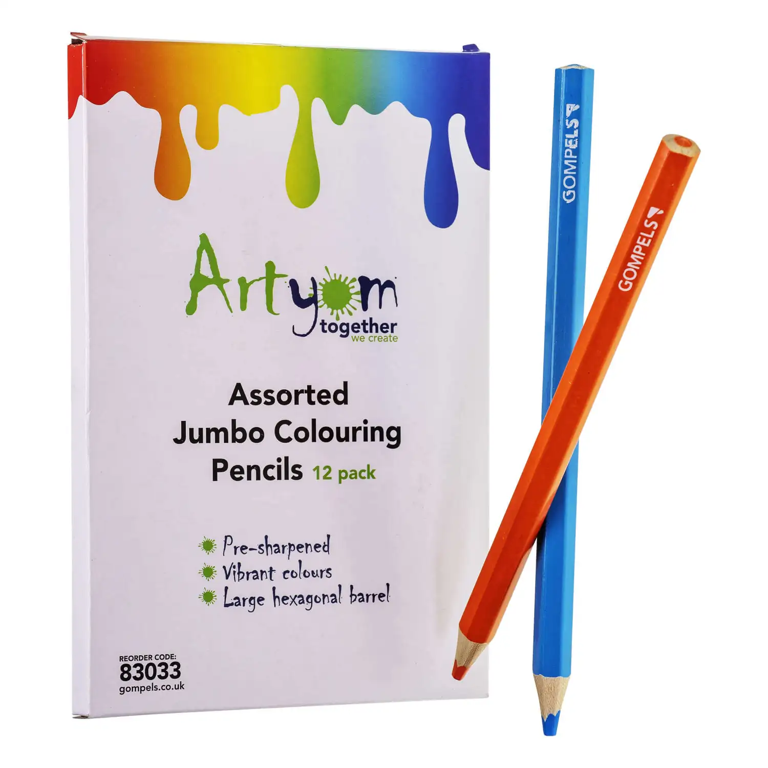 Artyom Jumbo Colouring Pencils 12 Pack - Gompels | Care & Education ...