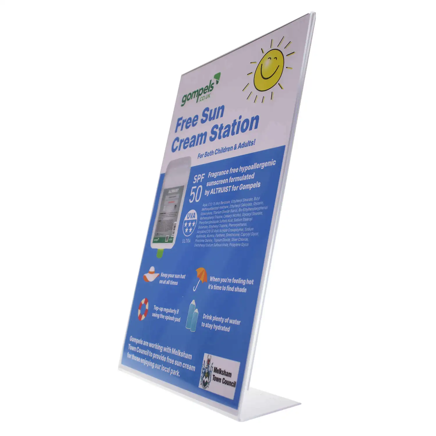 A4 L Shaped Sign Holder Portrait - Gompels | Care & Education Supplies