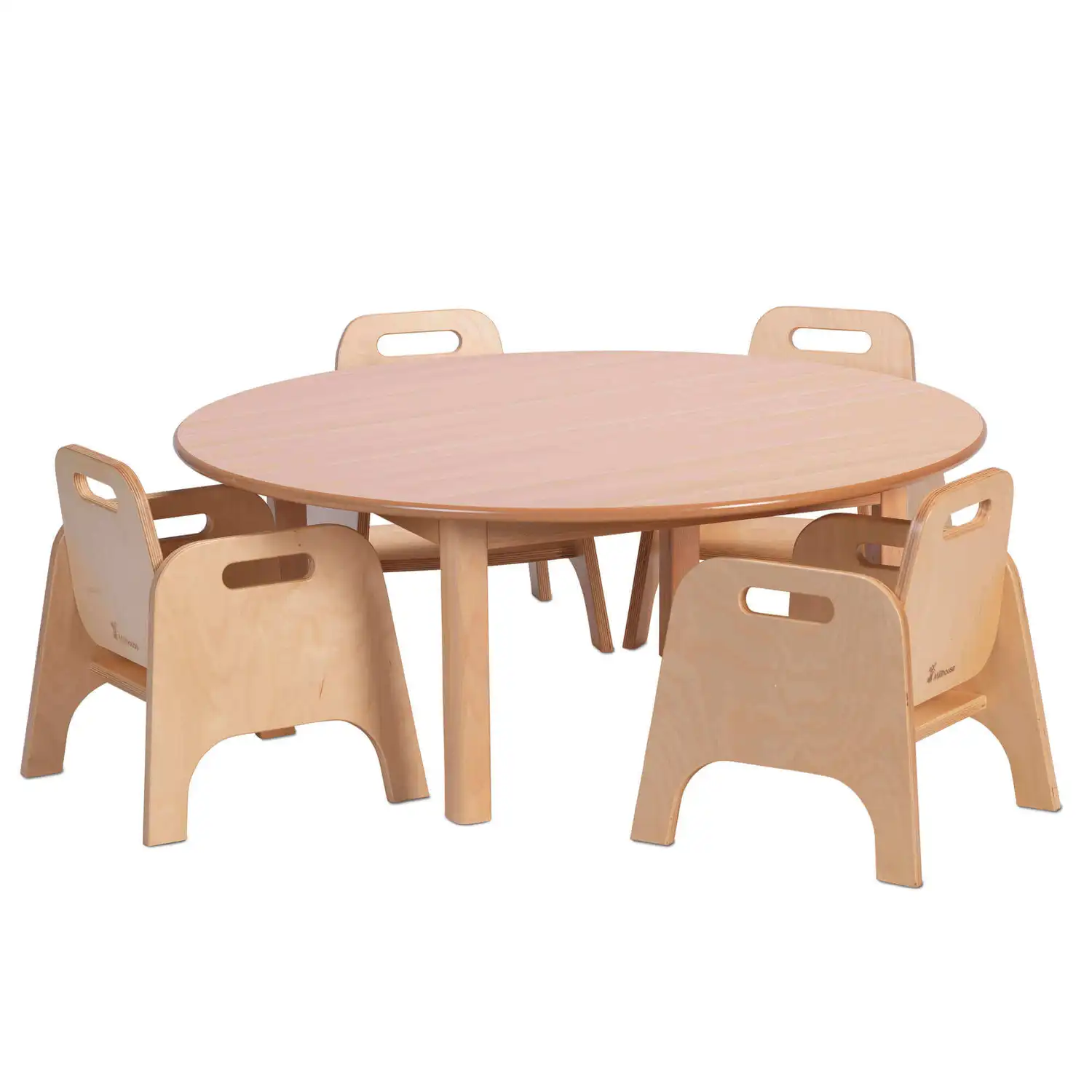 Wooden Circular Table and 4 Sturdy Chairs - Gompels | Care & Education ...