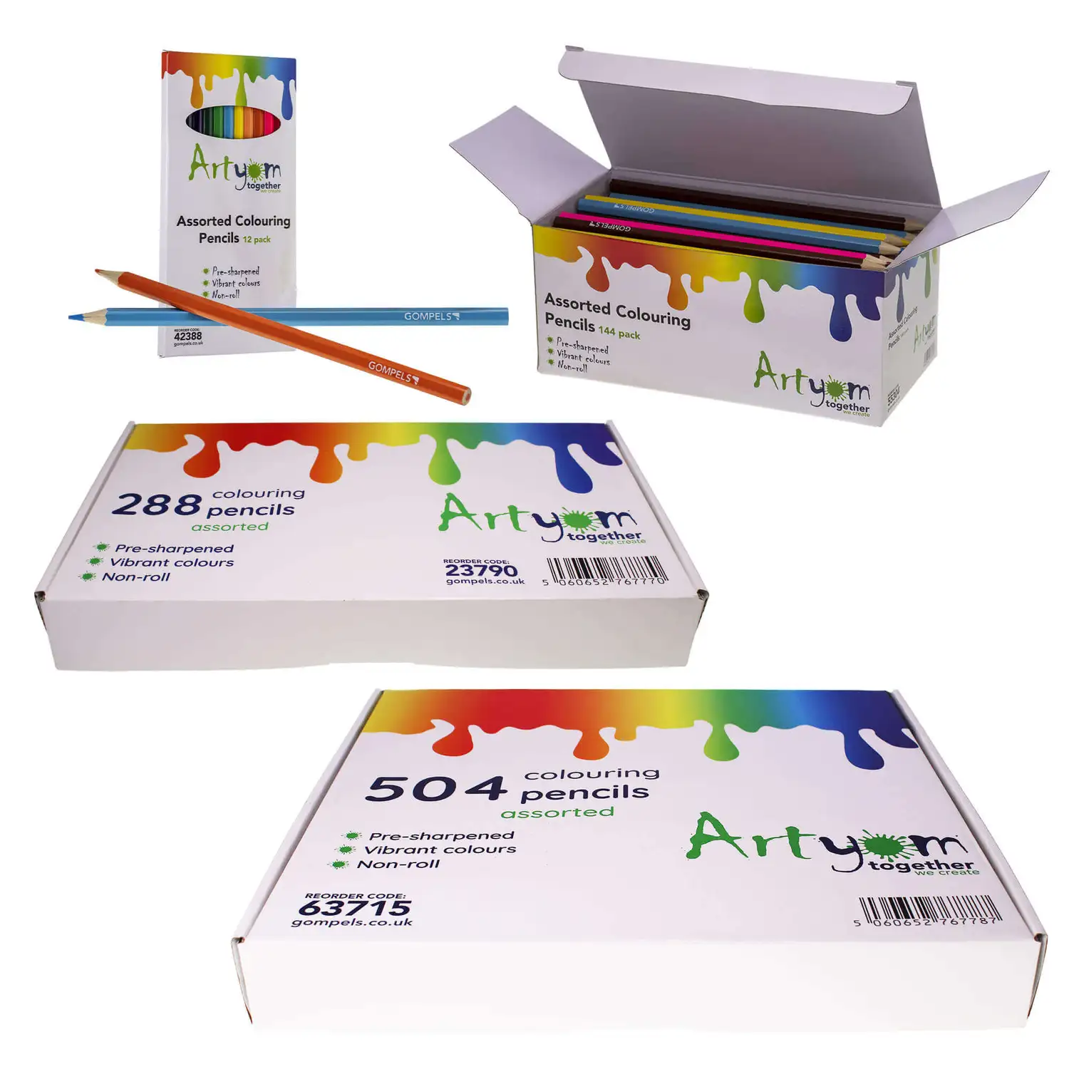 Artyom Colouring Pencils Assorted - Gompels | Care & Education Supplies