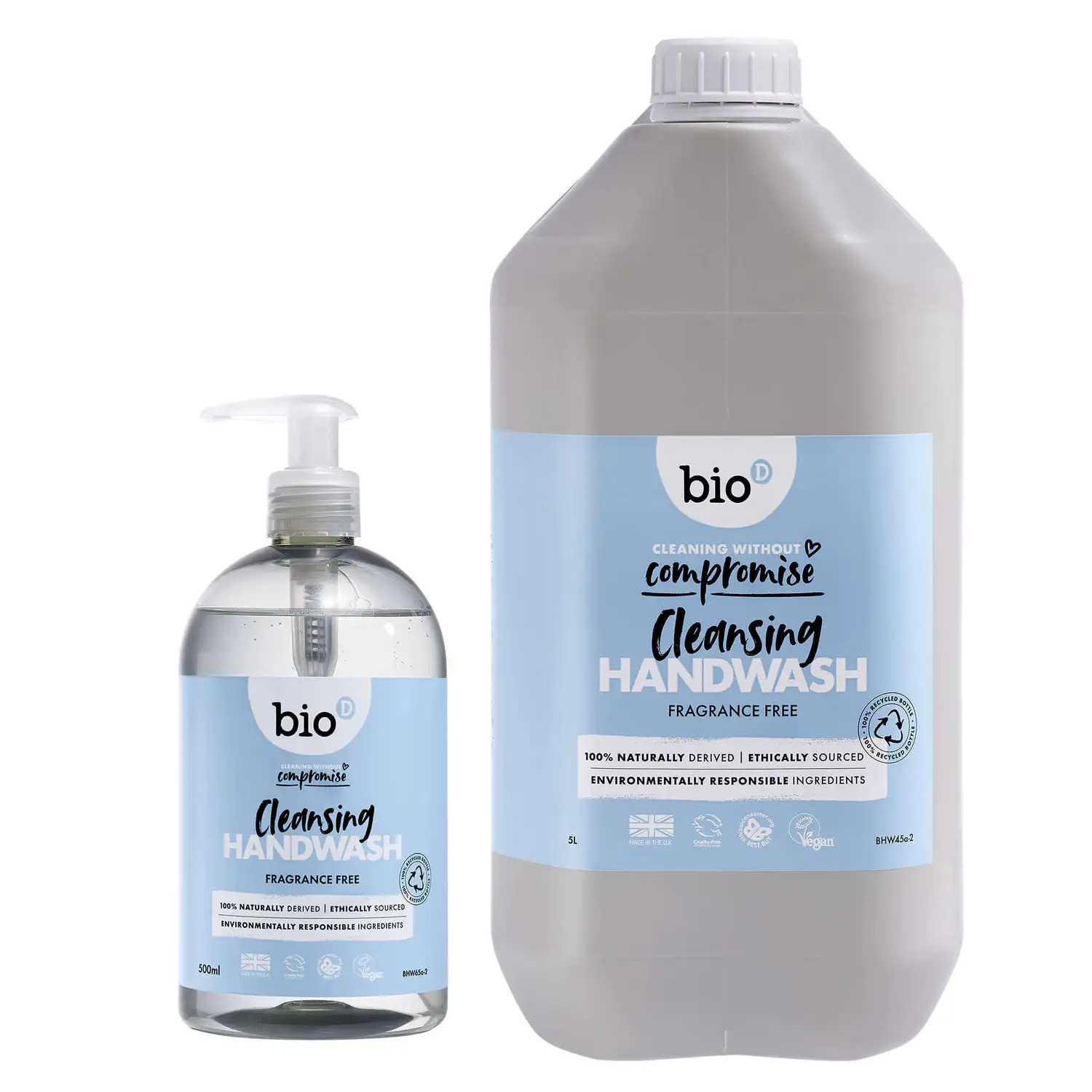 Bio-D Fragrance Free Cleansing Hand Wash - Gompels | Care & Education ...