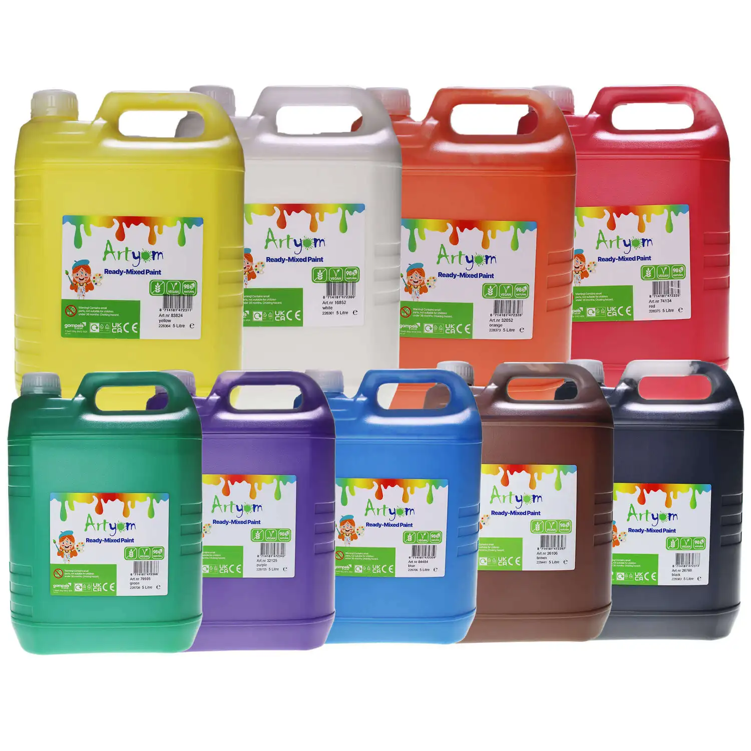 Artyom Ready Mixed Paint 5 Litre - Gompels | Care & Education Supplies
